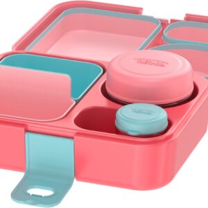 THERMOS Kids Freestyle 8 Piece Food Storage Kit, Pink/Peach