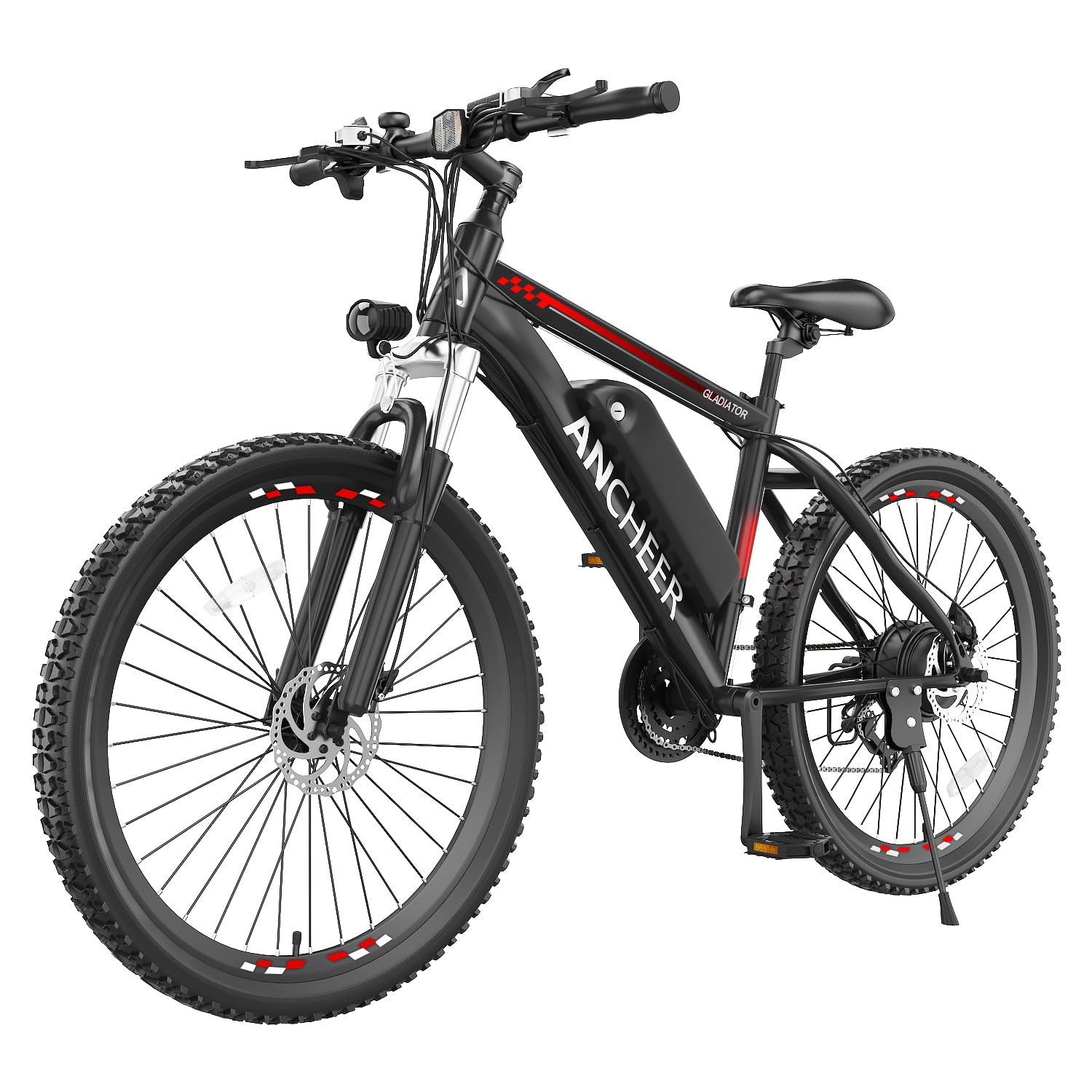 ANCHEER Electric Bike for Adults, 500W EBike, 48V 500WH Removable Battery, 3.5H Fast Charge, 21-Speed Gears, 26 * 2.1" Electric Mountain Bike, Color Display, Cruise Control, Ebikes for Adults