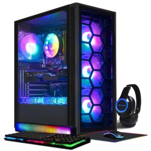 stgaubron gaming desktop pc,intel core i7 3.4g up to 3.9g,geforce rtx 2060 super 8g gddr6,32g,1tb ssd,wifi,bt 5.0,rgb keybaord,rgb mouse pad,rgb bt sound bar,rgb bluetooth headset mic,w10h64