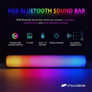 STGAubron Gaming Desktop PC,Intel Core i7 3.4G up to 3.9G,GeForce RTX 2060 Super 8G GDDR6,32G,1TB SSD,WiFi,BT 5.0,RGB Keybaord,RGB Mouse Pad,RGB BT Sound Bar,RGB Bluetooth Headset Mic,W10H64