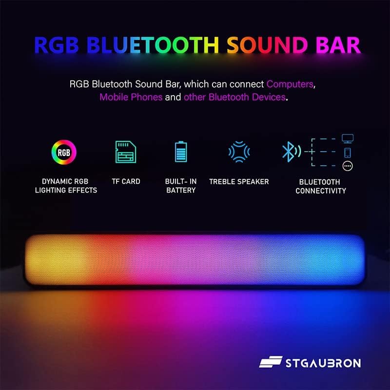 STGAubron Gaming Desktop PC,Intel Core i7 3.4G up to 3.9G,GeForce RTX 2060 Super 8G GDDR6,32G,1TB SSD,WiFi,BT 5.0,RGB Keybaord,RGB Mouse Pad,RGB BT Sound Bar,RGB Bluetooth Headset Mic,W10H64