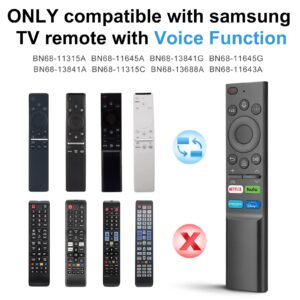 New Replacement Voice Remote for Samsung TVs, only for Samsung-TV-Remote with Voice Function, for Samsung QLED UHD HDR FHD 4K 8K Smart TV