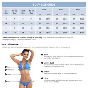 ZAFUL Women's O Ring Bikini Set Cheeky Swimwear Sexy String Swimsuits Two Piece Bathing Suit