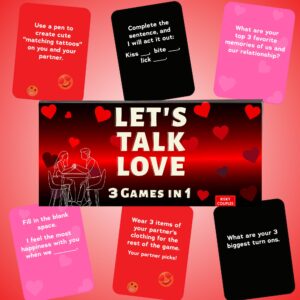 Let's Talk Love - Couples Games for Fun and Romantic Date Night. Perfect Game Gift to Spice up Your Relationship - Intimate and Spicy Ideas