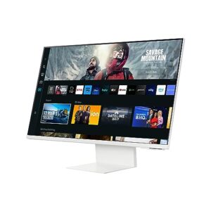 SAMSUNG 32" M80C UHD HDR Smart Computer Monitor Screen with Streaming TV, Slimfit Camera Included, Wireless Remote PC Access, Alexa Built-in (LS32CM801UNXZA),Warm White