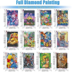 BOSWELL 5D Diamond Painting Kits for Adults - Set of 12 DIY Diamond Art Kits - Stunning Gem Paintings for Home Wall Decor & Gifts - Easy to Use & Relaxing Craft Activity