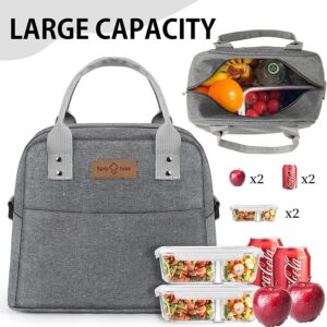 Insulated Lunch Bags for Women Men - Reusable Cooler Lunch Box for Office, Work, Picnic, Beach- Freezable Lunch Bag Organizer for adults - Leakproof lunch bag with adjustable shoulder strap.