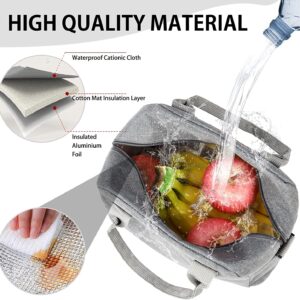 Insulated Lunch Bags for Women Men - Reusable Cooler Lunch Box for Office, Work, Picnic, Beach- Freezable Lunch Bag Organizer for adults - Leakproof lunch bag with adjustable shoulder strap.