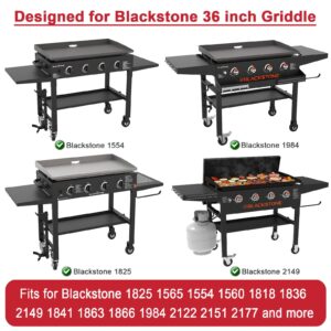 Hinged Lid for Blackstone 36 Inch Griddle, Griddle Hard Cover Hood Accessories with Thermometer for Blackstone 1554 1818 1825 1836 1863 Grill & 36 Inch Griddle Lid