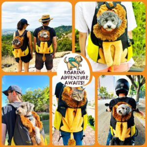 MORIK Lion's Den: Pet Backpack Carrier for Small Dogs and Cats Under 20 lbs. with Good Ventilation, Washable Mat, and Safety Strap, Ideal for Travel, Hiking, and Everyday Adventures (Medium)