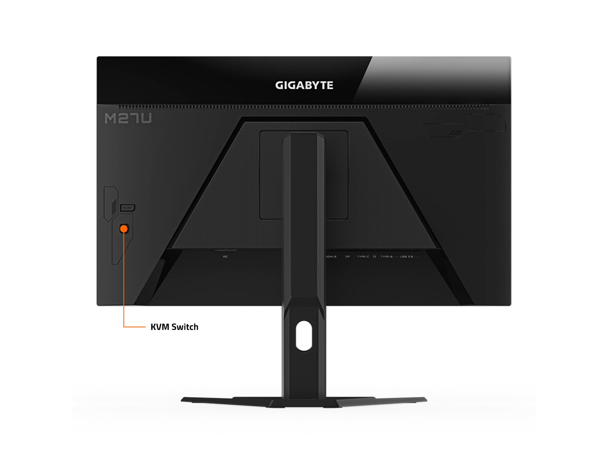 GIGABYTE - M27U - 27" IPS Gaming Monitor - UHD 3840x2160 - 160Hz - 1ms MPRT - AMD FreeSync Premium Pro - Type C KVM - HDMI, DP, Type C - Height Adjustable - Black