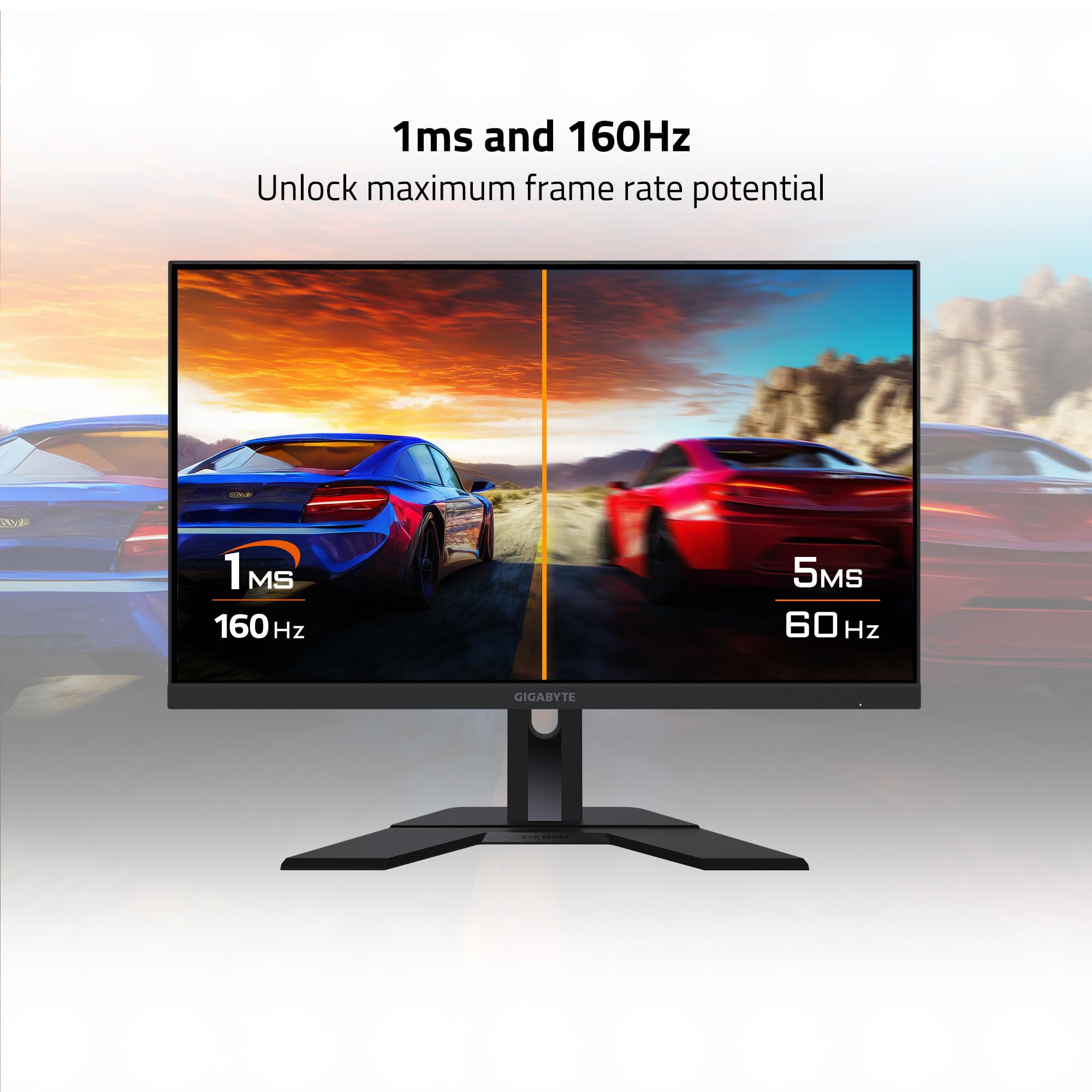 GIGABYTE - M27U - 27" IPS Gaming Monitor - UHD 3840x2160 - 160Hz - 1ms MPRT - AMD FreeSync Premium Pro - Type C KVM - HDMI, DP, Type C - Height Adjustable - Black