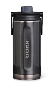 igloo, 36 oz stainless steel, twist ‘n’ chug bottle, carbonite