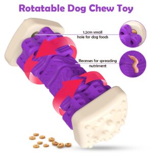 Tough Dog Toys for Aggressive Chewers,Dog Puzzle Toys Indestructible Dog Toys, Interactive Dog Chew Toys with Beef Flavor Rubber Dog Enrichment Toys for Small/Medium/Large Dogs