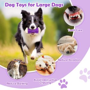 Tough Dog Toys for Aggressive Chewers,Dog Puzzle Toys Indestructible Dog Toys, Interactive Dog Chew Toys with Beef Flavor Rubber Dog Enrichment Toys for Small/Medium/Large Dogs