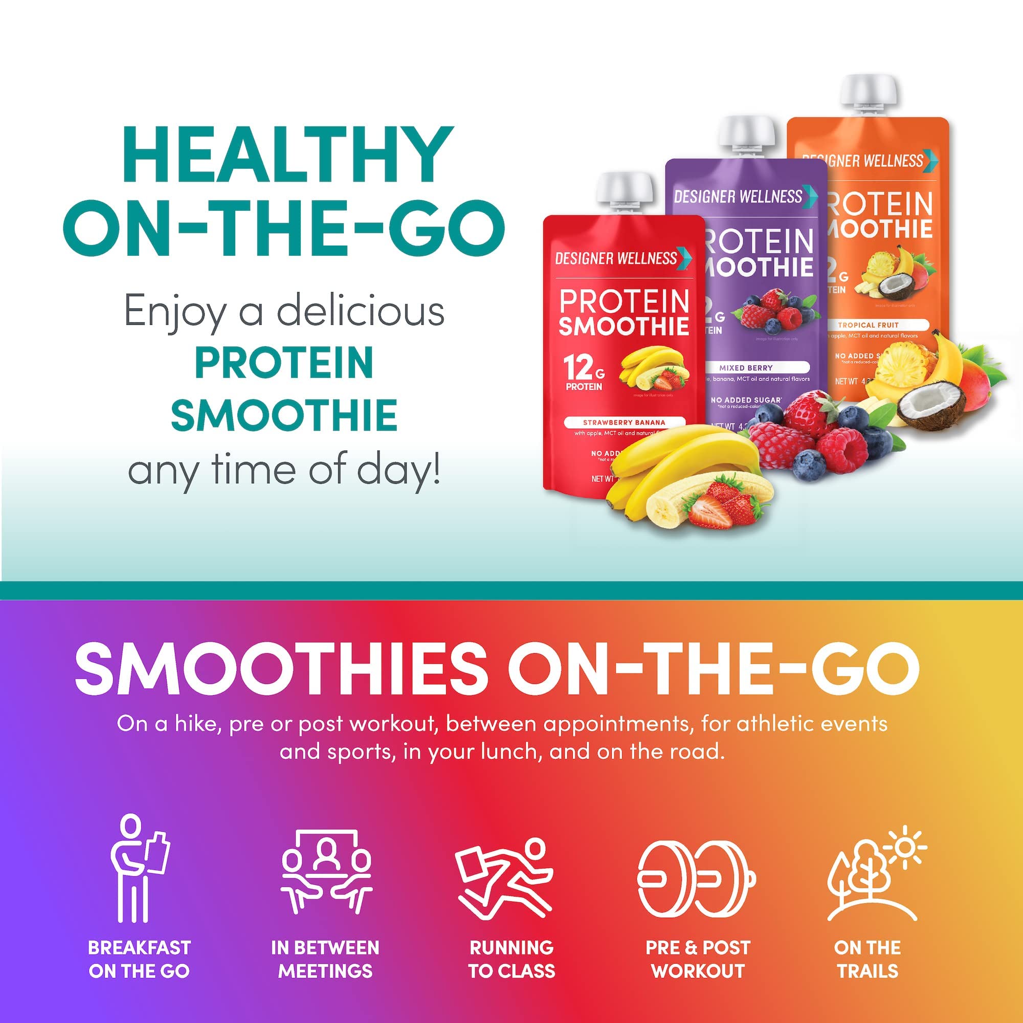 Designer Wellness Protein Smoothies Original Variety Pack & Super Fruits Variety Pack Bundle