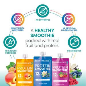 Designer Wellness Protein Smoothies Original Variety Pack & Super Fruits Variety Pack Bundle