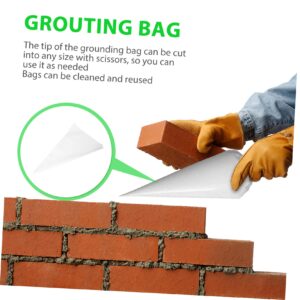 Angoily 50pcs Pointing Bag Bag Grout Bag for Tile Tear Resistant Tip Heavy Duty Grout Bag Tile Grout Pouch Grout Coverage Per Bag Small Grout Bag Pastry Bags 28c Hdpe White Cement