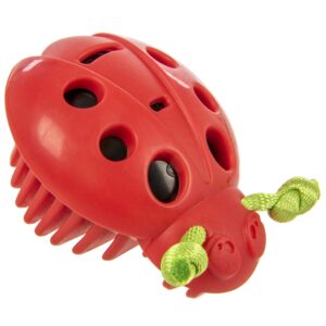 smartykat instincts rowdy rumbler ladybug interactive automatic cat toy, battery-powered - red, one size