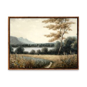 dordor & gorgor, canvas wall art, retro country impressionist oil painting landscape, print canvas painting, picture decorations for home decor gift stretched and framed -a, 12x16