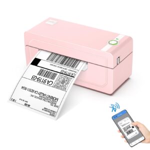 jadens bluetooth thermal label printer 4x6, pink wireless shipping label printer for small business & packages, compatible with ios, android, mac, windows, amazon, etsy, ebay, shopify