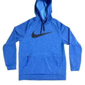 Nike mens Men's Hoodie Pull-over Swoosh (as1, alpha, l, regular, regular, Blue/Black)