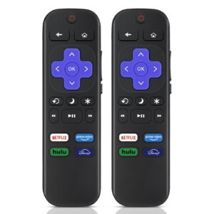 (pack of 2) replacement remote control only for roku tv, compatible for tcl roku/element roku/westinghouse roku/hisense roku/onn roku/insignia roku/philips roku smart tv【not for roku stick and box】