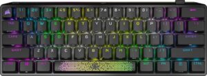 corsair k70 pro mini wireless 60% (ch-9189014-na) mechanical cherry mx speed switch keyboard with rgb backlighting - black (renewed)