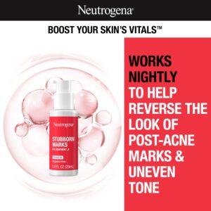 Neutrogena Stubborn Texture Daily Acne Facial Cleanser with Salicylic Acid, 6.3 fl. oz, & Neutrogena Stubborn Marks PM Treatment with Retinol, 1.0 fl. oz, Fragrance Free Skincare, 2 Items