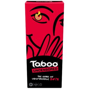 hasbro gaming taboo uncensored board game for adults only | ages 17+ | 4+ players | 20 mins. avg. | hilarious nsfw party games for adults