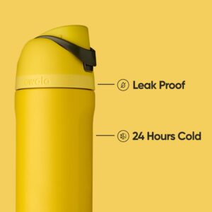 Owala Harry Potter FreeSip Insulated Stainless Steel Water Bottle with Straw for Sports and Travel, BPA-Free, 24-Ounce, Hufflepuff & FreeSip Insulated Stainless Steel Water Bottle, BPA-Free, 24-oz