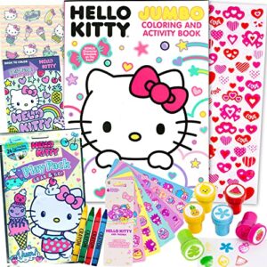 hello kitty coloring acitivty book set for kids, girls - bundle with playpack, stickers, kids coloring book and more