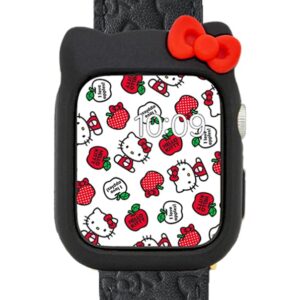 sonix x sanrio apple watch cover | bumper case for apple watch | protective silicone cover | fits 38mm/40mm/41mm | hello kitty - black