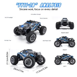 FUUY 1/16 Fast RC Cars for Adults with 2 Batteries&Shells, All Terrain 42KPH High-Speed Remote Control Car, Waterproof Off-Road RC Crawler, Hobby Truck Toy Youth Gift for Age 14+