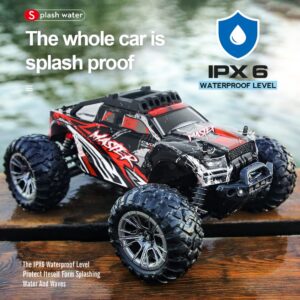 FUUY 1/16 Fast RC Cars for Adults with 2 Batteries&Shells, All Terrain 42KPH High-Speed Remote Control Car, Waterproof Off-Road RC Crawler, Hobby Truck Toy Youth Gift for Age 14+