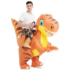 goosh inflatable dinosaur costume kids halloween blow up costumes for boys girls funny riding t rex air costume for party cosplay