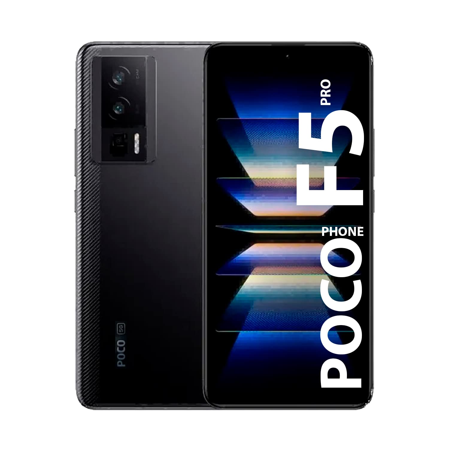 Xiaomi Poco F5 PRO 5G + 4G LTE 256GB + 12GB Global Version Unlocked 6.67'' 120Hz 64Mp Ultra Triple Camera (Tmobile Mint Tello Metro USA Market) + (w/Fast Car 51W Charger Bundle) (Black (Global))