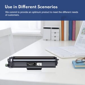 TN-227 Toner Cartridge 4-Pack (TN227BK TN227C TN227M TN227Y) Replacement for Brother TN-223 TN-227 High Yield MFC-L3770CDW MFC-L3710CW MFC-L3750CDW HL-3210CW HL-3270CDW HL-3290CDW Printer