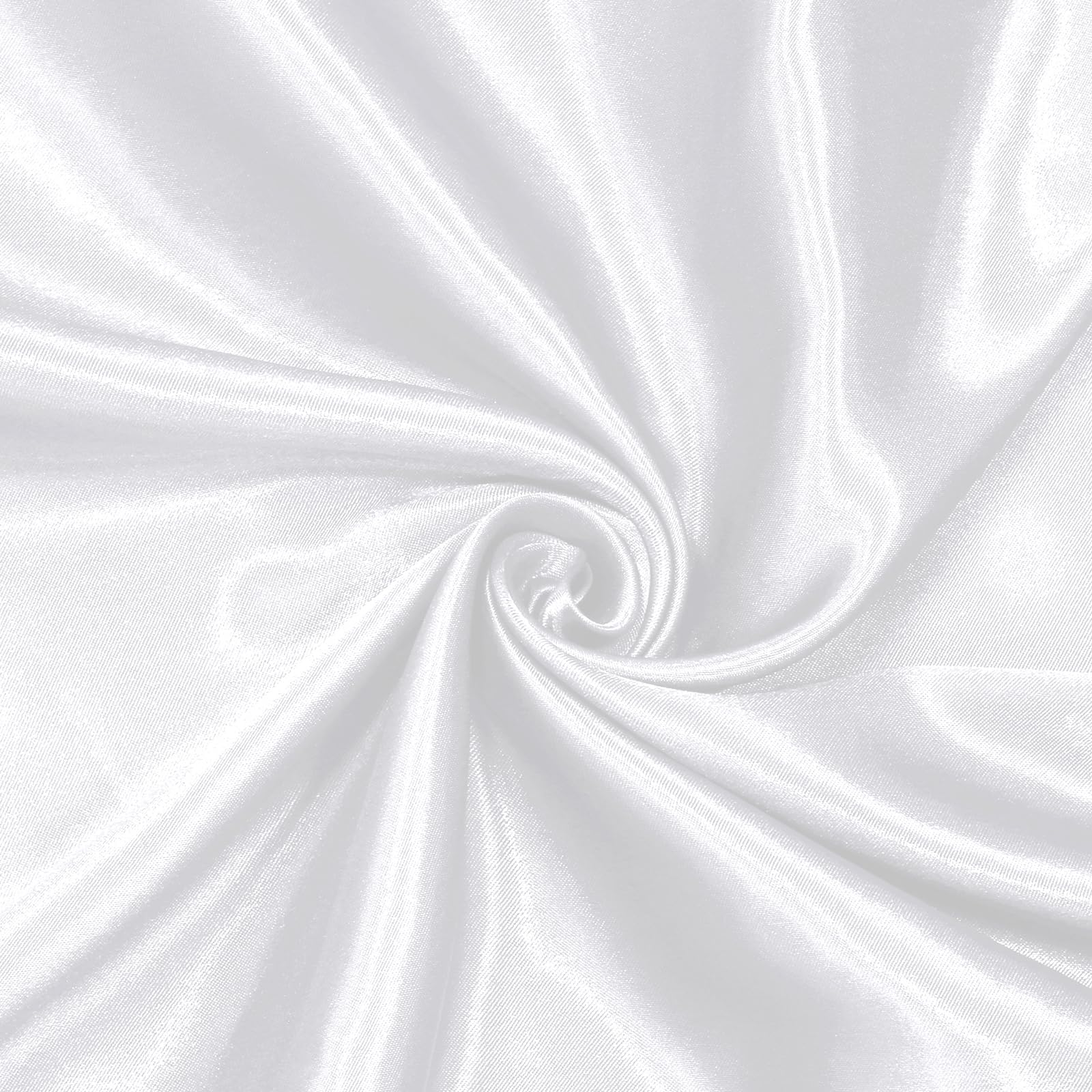 Homiest White Satin Fabric by The Yard, 1 Yard x 58 Inch Charmeuse Satin Fabric Silky & Shiny Cloth Fabric, Smooth Bridal Satin Fabric for Wedding Dress, Clothing Making, DIY Crafts, Sewing