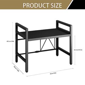 Zamfoot Microwave Oven Rack,Microwave standm,Adjustable Shelf with Hooks,100lb Capacity,Microwave Shelf,Microwave Rack,Kitchen Microwave Stand,Microwave Stand with Storage,Microwave Stand countertop