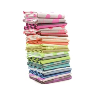 neon true colors fat quarter bundle (24 pieces) by tula pink for free spirit 18 x 21 inches (45.72 cm x 53.34 cm) fabric cuts diy quilt fabric