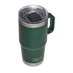 yeti rambler 20 oz travel mug, stainless steel, vacuum insulated with stronghold lid (northwoods)