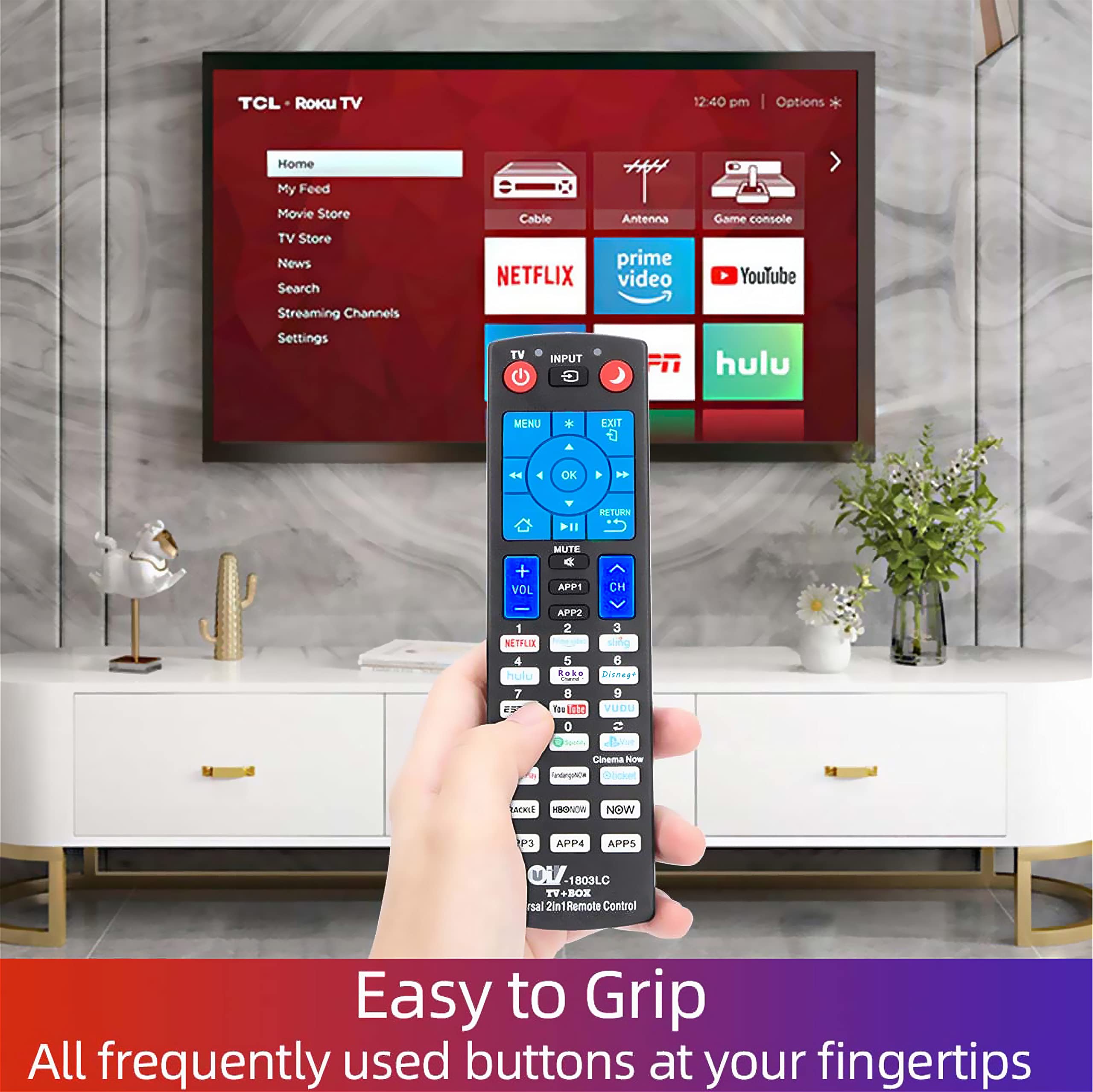 Replacement Remote for All Roku TVs and Roku Players