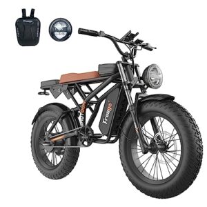 freego electric dirt bike for adults, 1400w/48v/22.5ah, 20x4.0 fat tires ebike off road electric bicycles with removable battery, 34mph & 45 miles e-bike 7-speed ul certified