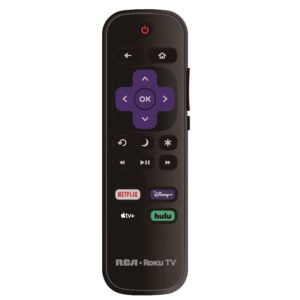 oem replacement remote control compatible with all rca roku tv smart tvs【only works with rca roku tv, not for roku stick and roku box】 (netflix/disney plus/apple tv+ / hulu)