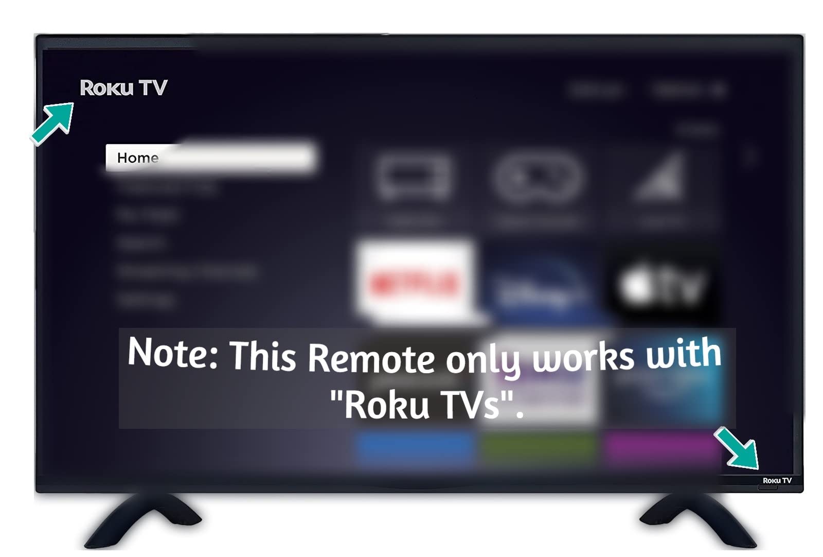 OEM Replacement Remote Control Compatible with All RCA Roku TV Smart TVs【Only Works with RCA Roku TV, Not for Roku Stick and Roku Box】 (Netflix/Disney Plus/Apple TV+ / Hulu)