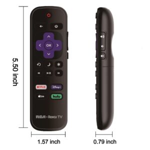 OEM Replacement Remote Control Compatible with All RCA Roku TV Smart TVs【Only Works with RCA Roku TV, Not for Roku Stick and Roku Box】 (Netflix/Disney Plus/Apple TV+ / Hulu)