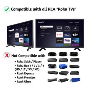 OEM Replacement Remote Control Compatible with All RCA Roku TV Smart TVs【Only Works with RCA Roku TV, Not for Roku Stick and Roku Box】 (Netflix/Disney Plus/Apple TV+ / Hulu)