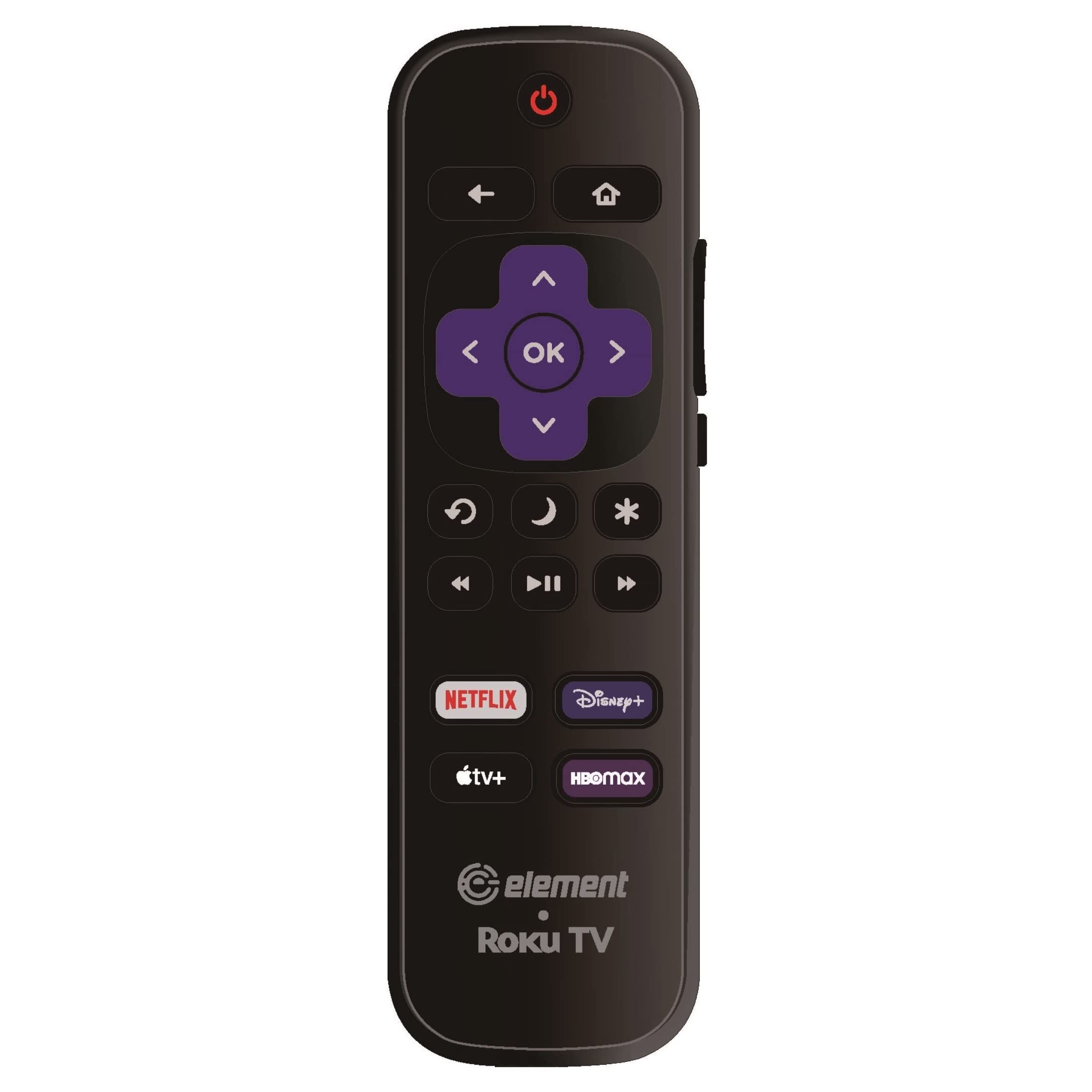 OEM Replacement Remote Control Compatible with All Element Roku TV Smart 4K Ultra HDTV 【Only Works with Element Roku TV, Not for Roku Stick and Roku Box】 (Netflix/Disney Plus/Apple TV+ / HBO Max)