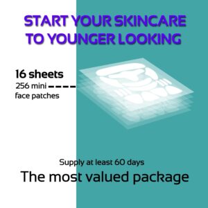 Face and Forehead Wrinkle Patches 256pcs, Anti Wrinkle Face Patches, Whole Face Wrinkle Patches to Reduce Fine Wrinkles, Frown and Smile Lines for Women & Men, Overnight Facial Patches Easy Use